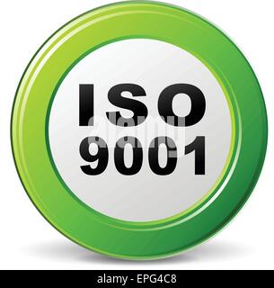 Green ISO 9001 Quality Management Certification Badge Vector illustration Stock Vector Image ...