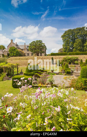 The italianate garden with its elegant topiary at Mapperton House, nr ...