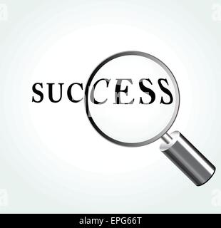 Magnifying glass with success word Stock Vector Image & Art - Alamy