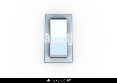 Digitally generated white flip switch Stock Photo - Alamy