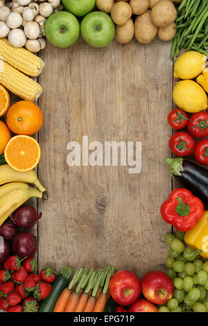 Essen, Fr├╝chte, Obst und Gem├╝se mit Textfreiraum Stock Photo - Alamy
