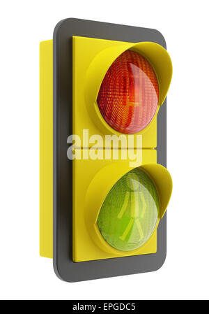 Warning sign with traffic light symbol Stock Photo - Alamy