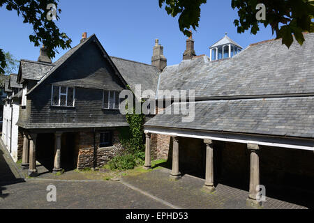 Totnes Guildhall a Grade I listed 16th-century Tudor historic guildhall ...