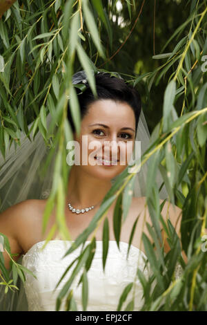 Young Woman Bride To Be Getting Ready For Her Wedding With A Glass Of ...
