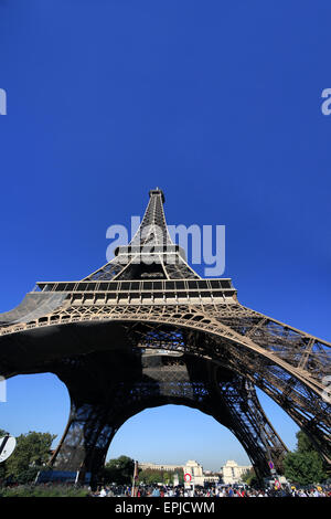 France Paris Eiffel Tower Angled Stock Photo - Alamy