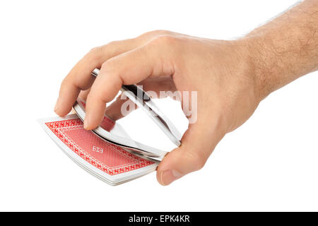 Playing cards deck hand magic pack of cards Stock Photo - Alamy