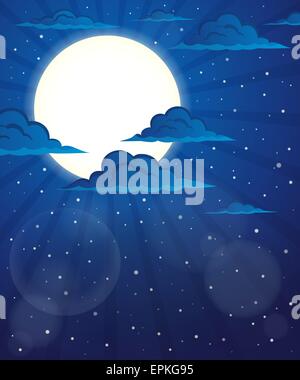 Night sky theme image 1 - picture illustration Stock Photo - Alamy