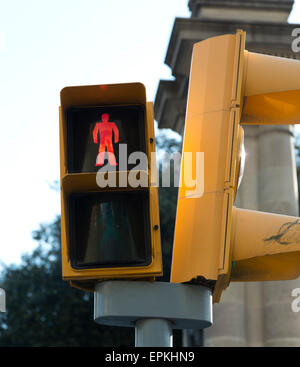 Pedestrian crossing red man do not cross symbol in UK Stock Photo - Alamy