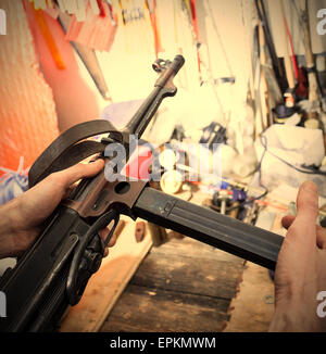 Schmeisser MP40 submachine gun of WW2 vintage Stock Photo - Alamy