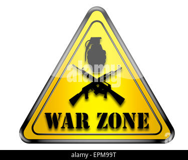 War zone sign Stock Photo - Alamy