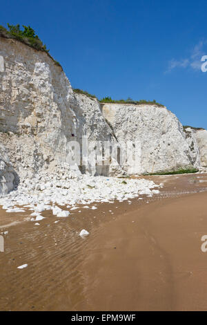 chalk cliff coastal erosion Dumpton Gap Ramsgate Kent Stock Photo - Alamy