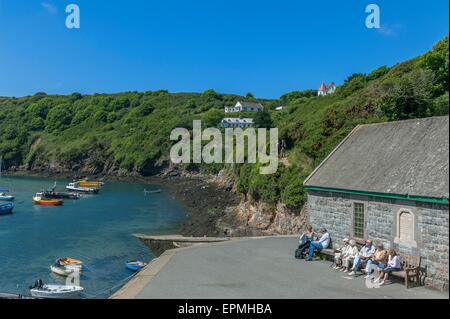 Solva harbour and village St Brides Bay Pembrokeshire coast national ...