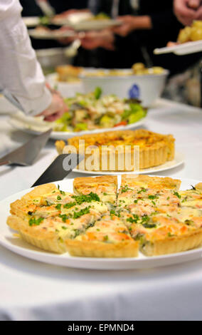 Buffet food quiche Stock Photo - Alamy