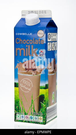 Carton of Cowbelle Chocolate Milkshake Stock Photo - Alamy