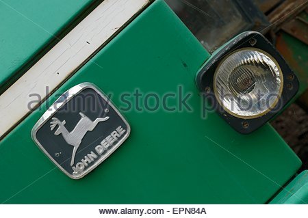 John Deere badge on tractor grill Stock Photo: 23451937 - Alamy