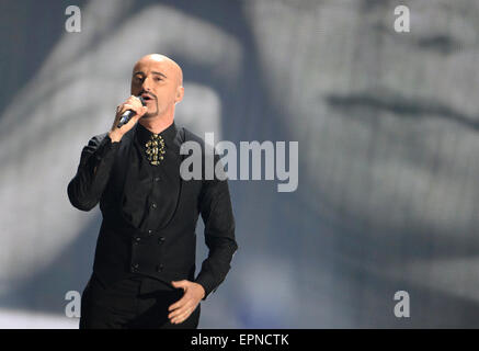 Singer Calin Goia of the band Voltaj representing Romania performs ...