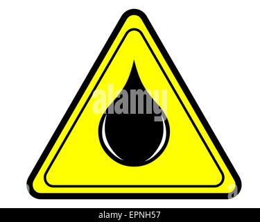 Oil spill warning sign Stock Photo - Alamy