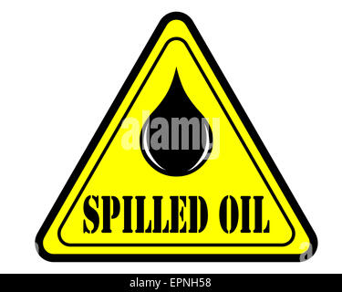 Oil spill warning sign Stock Photo - Alamy