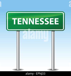 Vector illustration of the Tennessee State Highway road sign on ...
