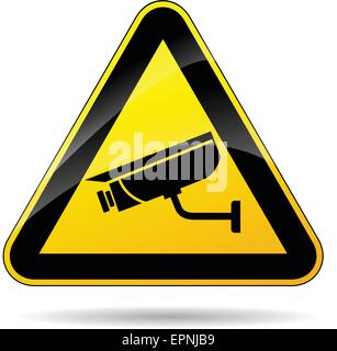 Cctv warning sign Stock Vector Image & Art - Alamy