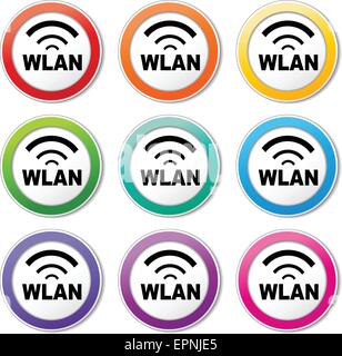 Set of various wireless icons isolated on a white background. Flat ...