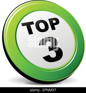 illustration of top three 3d design orange icon Stock Vector Image ...