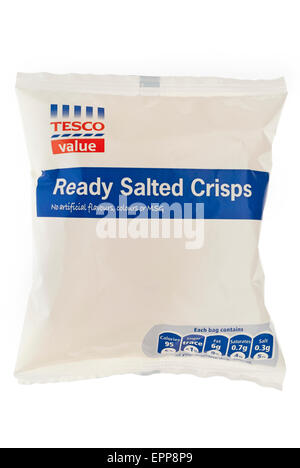Tesco ready salted crisps Stock Photo - Alamy