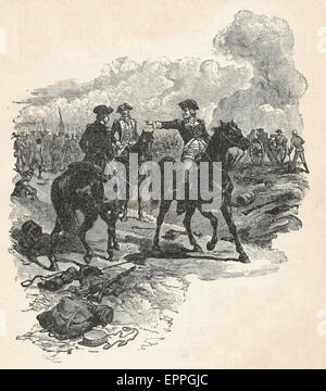 General Washington reproving General Charles Lee at the Battle of ...