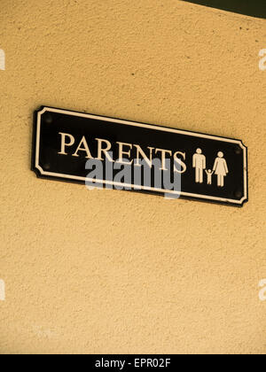 'Parents' toilet sign,Matlock,Derbyshire,Britain Stock Photo - Alamy