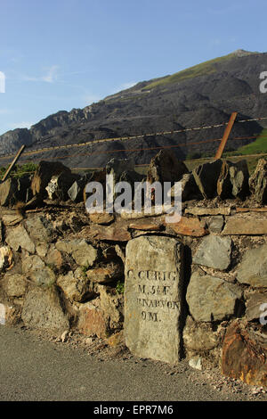 Old stone sign by the road Stock Photo - Alamy