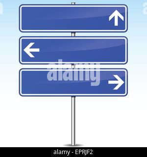 The directions traffic sign is blue. arrow traffic sign. logo and icon ...