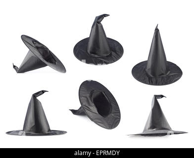 Black pointed cone shaped hat Stock Photo - Alamy