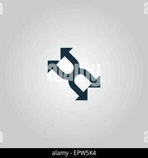 fourfold Arrow - Vector icon isolated Stock Vector Image & Art - Alamy