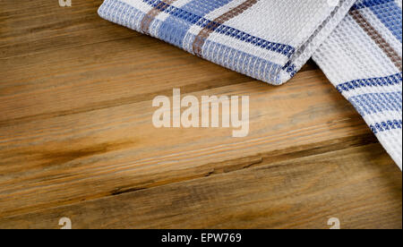 Background with wooden table and tablecloth Stock Photo - Alamy