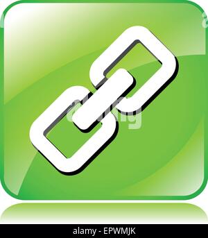 green chain icon vector link logo design Stock Vector Image & Art - Alamy