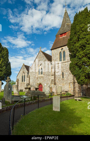 Spring afternoon at St Cosma's & St Damian's church in Keymer, West ...