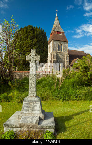 Spring afternoon at St Cosma's & St Damian's church in Keymer, West ...