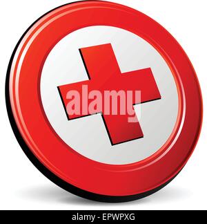 First aid sign, health cross medical symbol, medicine emergency ...