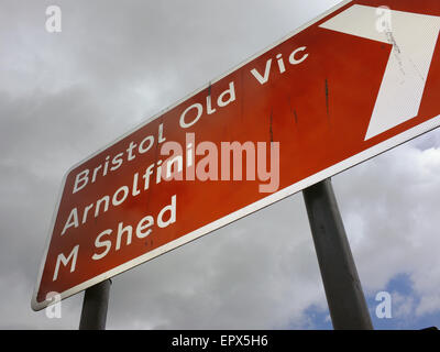 A Bristol road sign directing traffic to city locations Stock Photo - Alamy