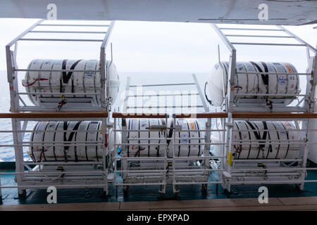 cruise ship lifeboat emergency pods Stock Photo - Alamy