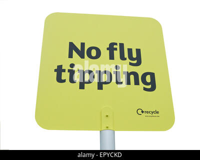 No Fly tipping warning sign in the UK Stock Photo - Alamy
