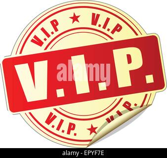 vip sticker. vip sign isolated on gray background. rectangular button ...