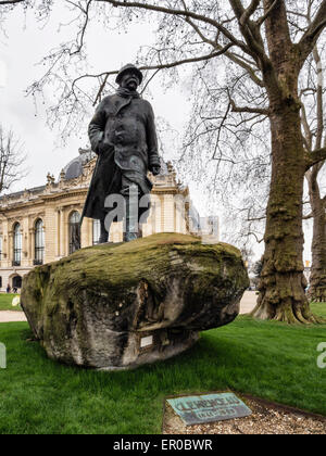 The statue of Georges Clemenceau in front of the Petit Palais, Paris FR ...
