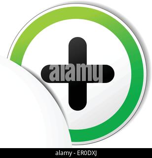 Plus icon sign. symbol on nine wavy colourful buttons. Vector Stock ...