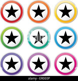 Star set icons Stock Vector Image & Art - Alamy