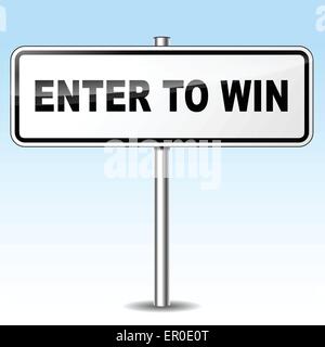 enter to win sign on white background Stock Vector Image & Art - Alamy