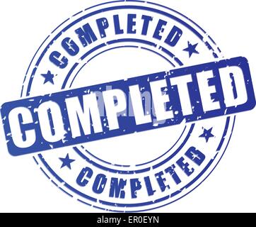 completed round grunge isolated stamp Stock Vector Image & Art - Alamy