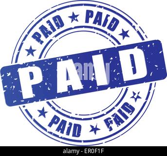 paid blue round stamp Stock Vector Image & Art - Alamy