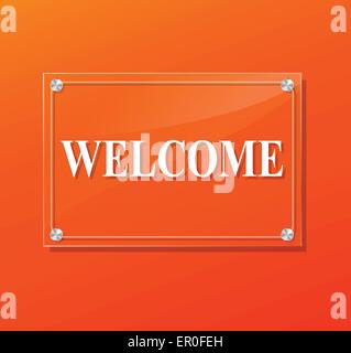 Welcome Letter on white background. Welcome lettering text. Welcome ...