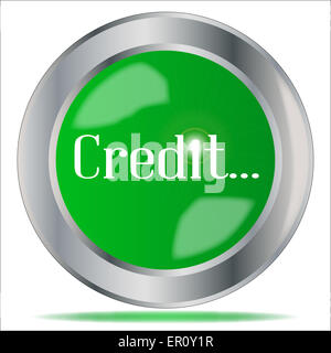 A large green safe button over a white background Stock Photo - Alamy